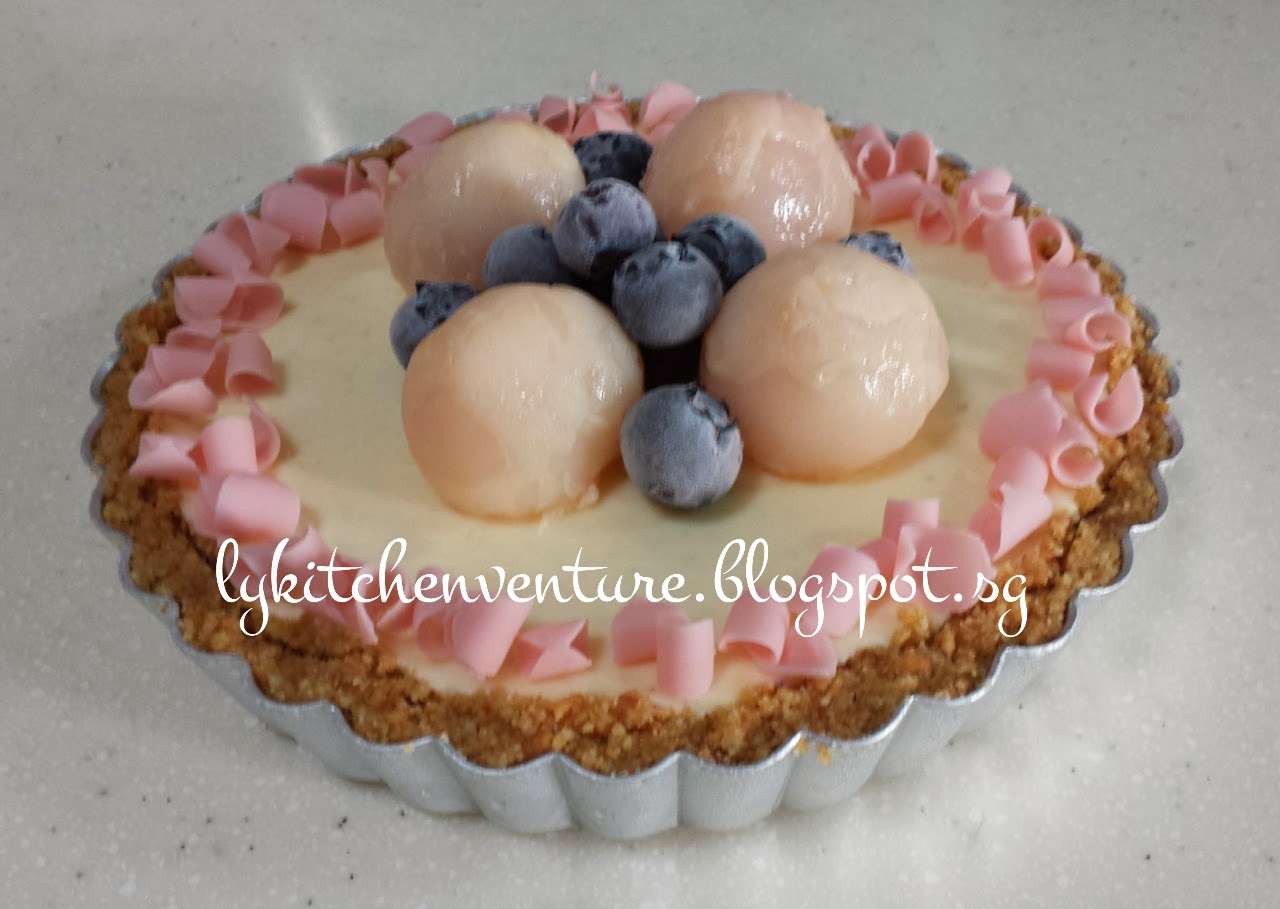 LY's Kitchen Ventures: Lychee Soya Cheese Tart (Non-baked)
